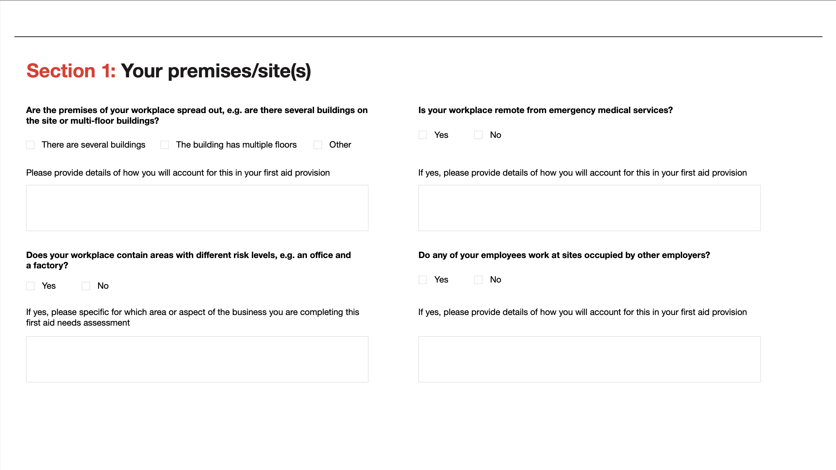 Download | First aid needs assessment template